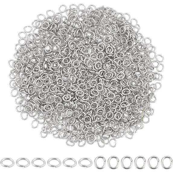 1000Pcs Jump Rings Stainless Steel Small O Rings 3x2.5mm Jewelry Round ...