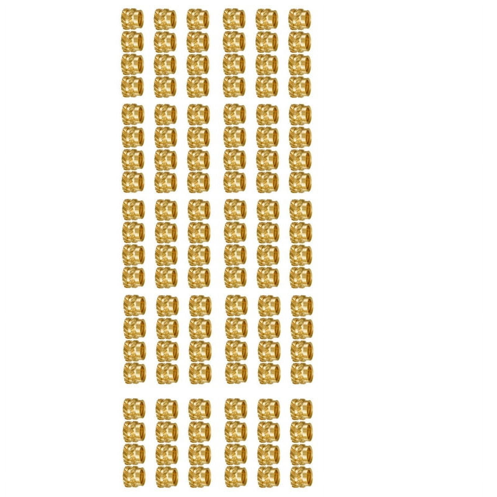 1000Pcs M3 Thread Knurled Brass Threaded Heat Set Heat Insert Embedment ...