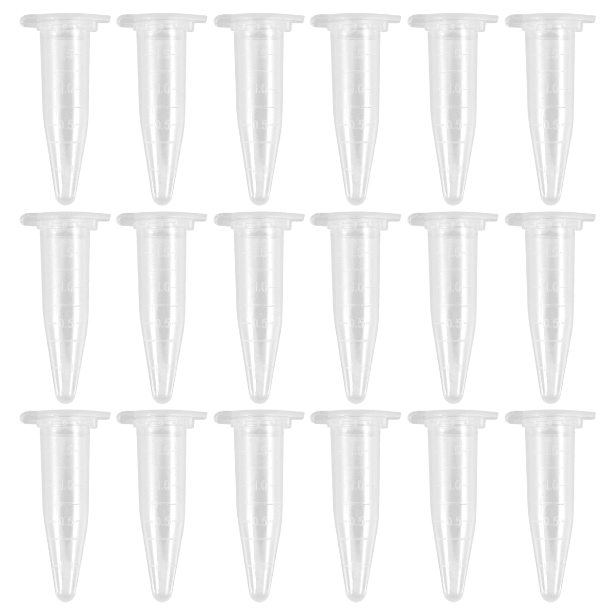 1000Pcs Mini Centrifuge Tubes 1.5Ml Raduated Clear Plastic Vials with ...