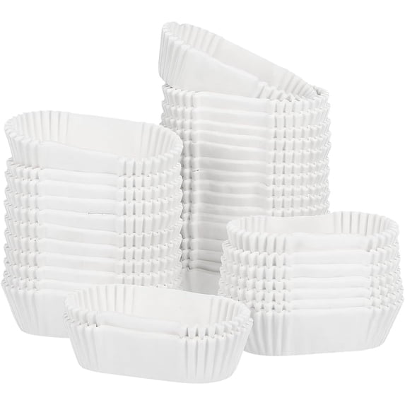 1000Pcs Mini Cupcake Liners, 2.83 x 1.38 inches Rectangle Oil-Proof Cup ...