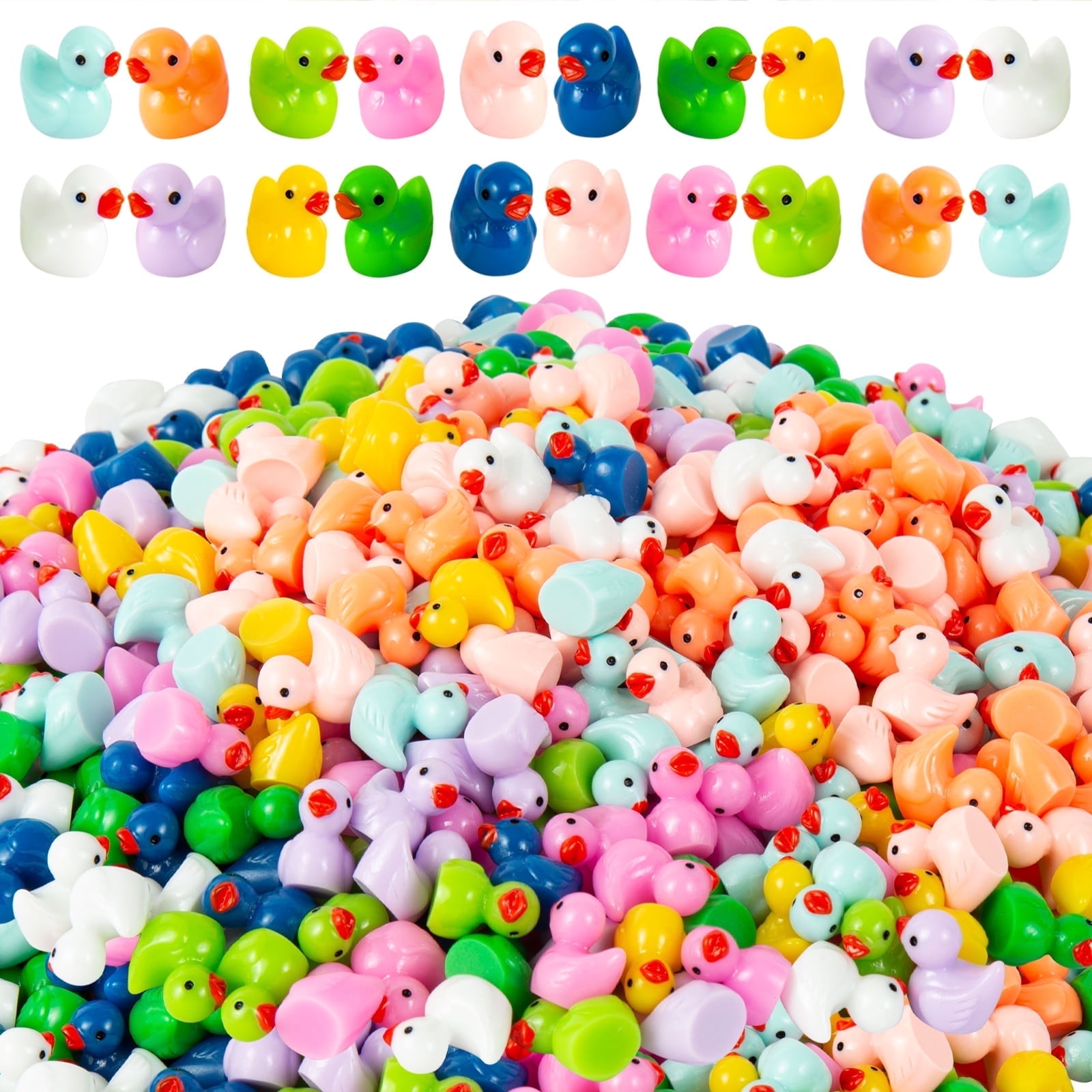 1000Pcs Mini Resin Duck Bulk Tiny Duck Figurine for Fairy Garden ...
