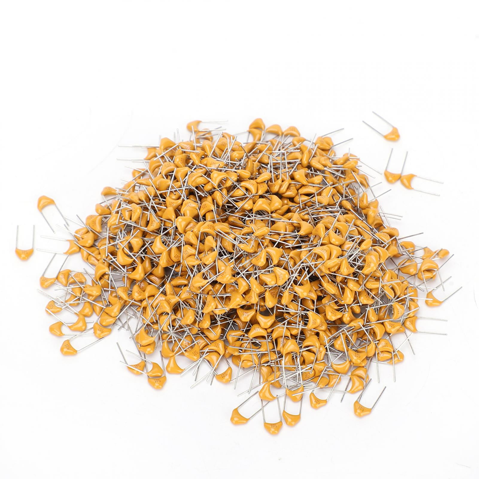 Neyseki 1000Pcs Monolithic Capacitor In‑Line Ceramic 1000PF 5.08mm Lead ...