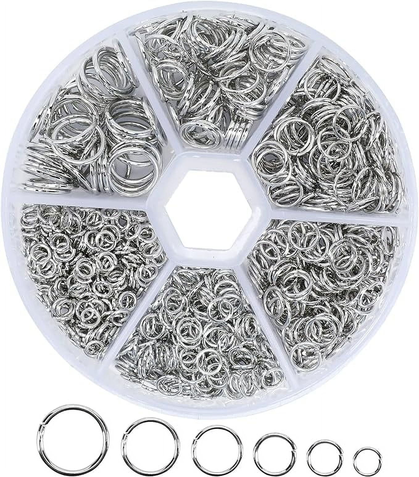 1000Pcs O Ring Connectors Metal Open Jump Rings Set Jump Rings for ...