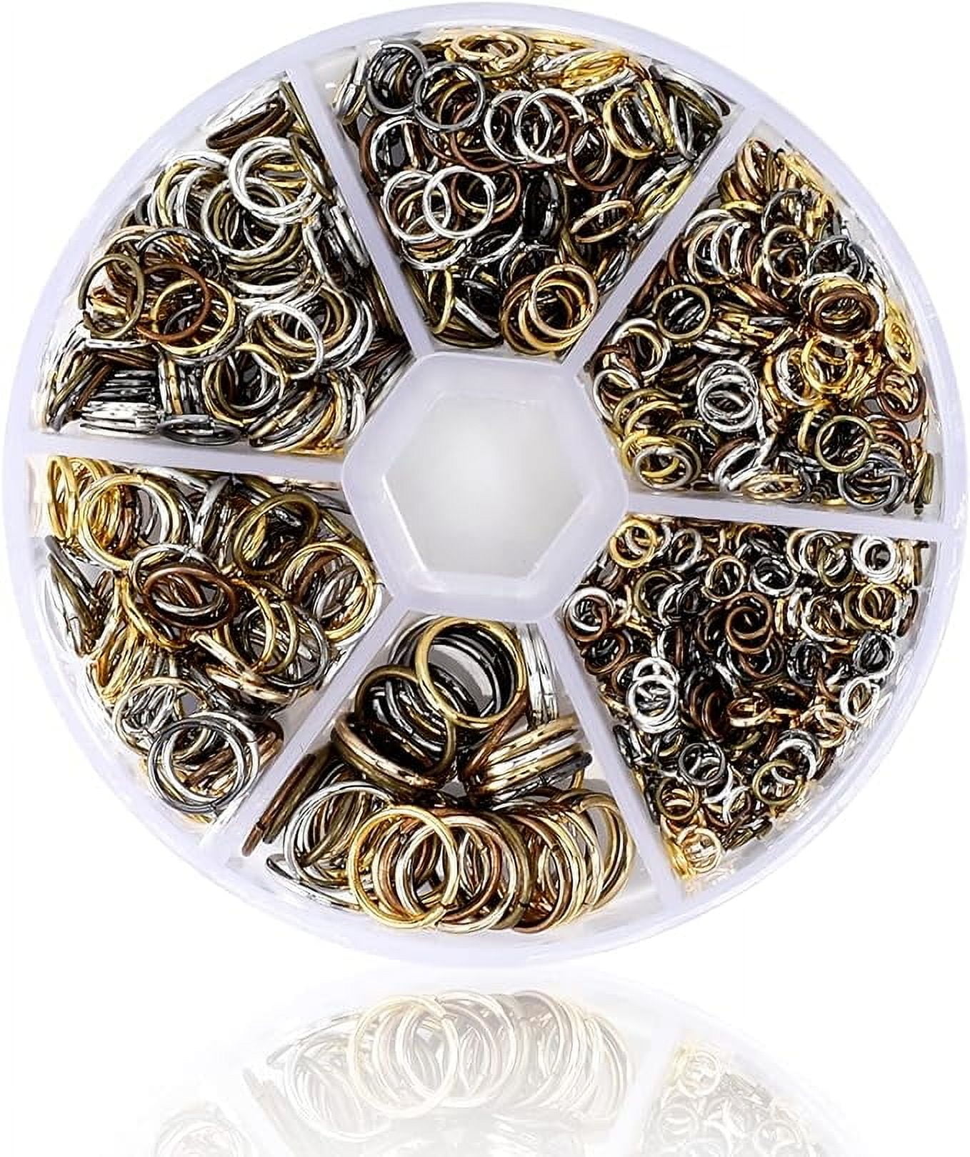 1000Pcs O Ring Connectors Metal Open Jump Rings Set Jump Rings for ...