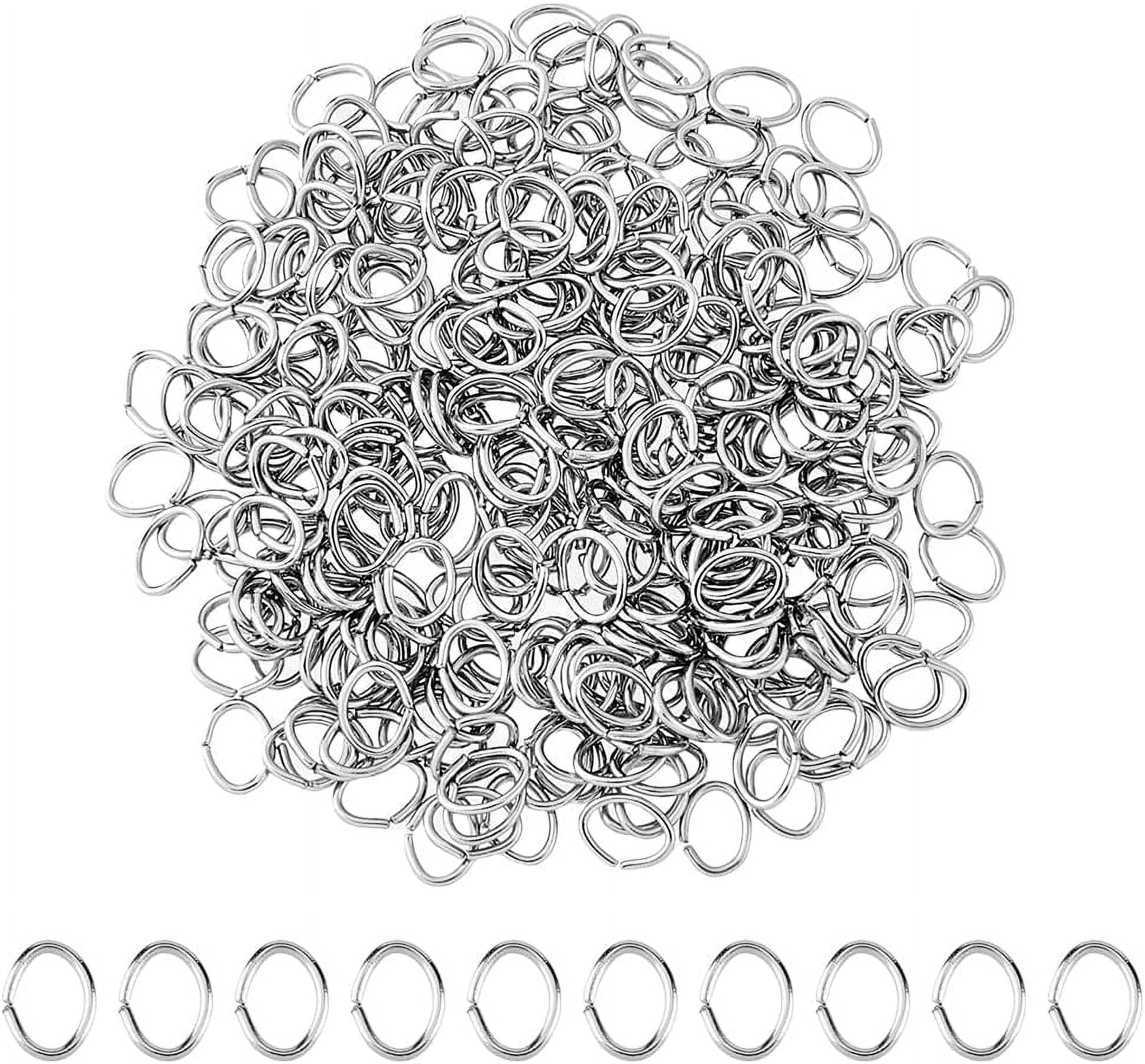 1000Pcs Open Jump Rings O Rings 21 Gauge Oval Rings Connectors Split ...