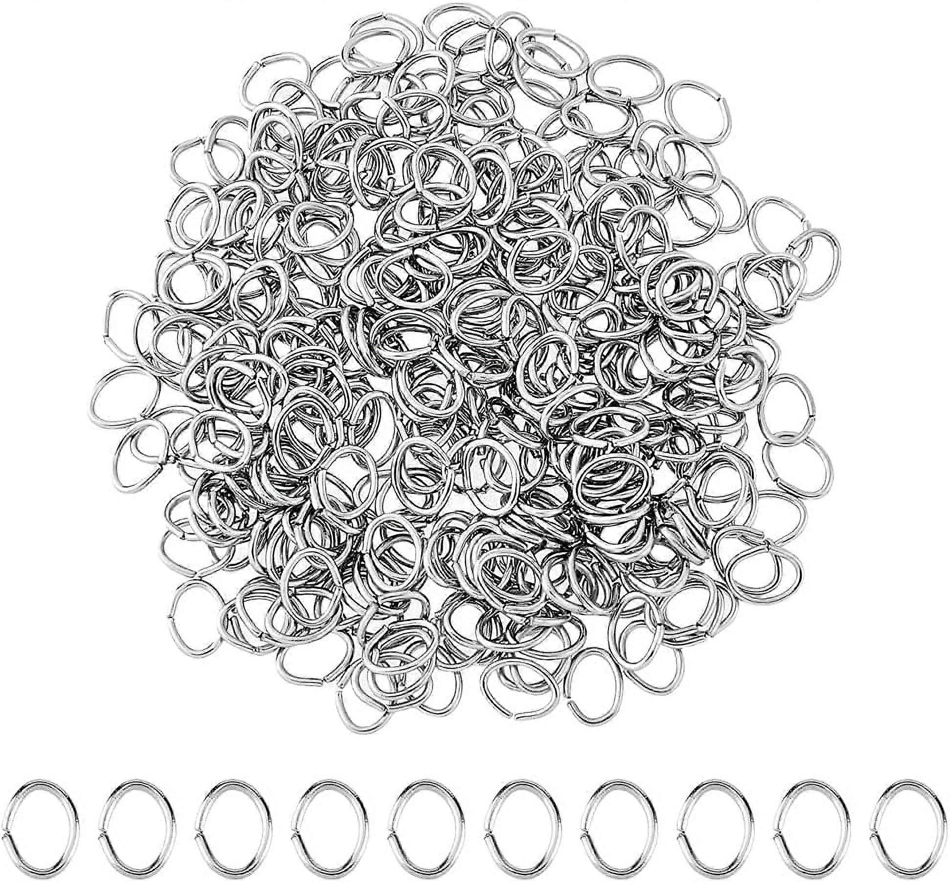 1000Pcs Open Jump Rings O Rings 21 Gauge Oval Rings Connectors Split ...