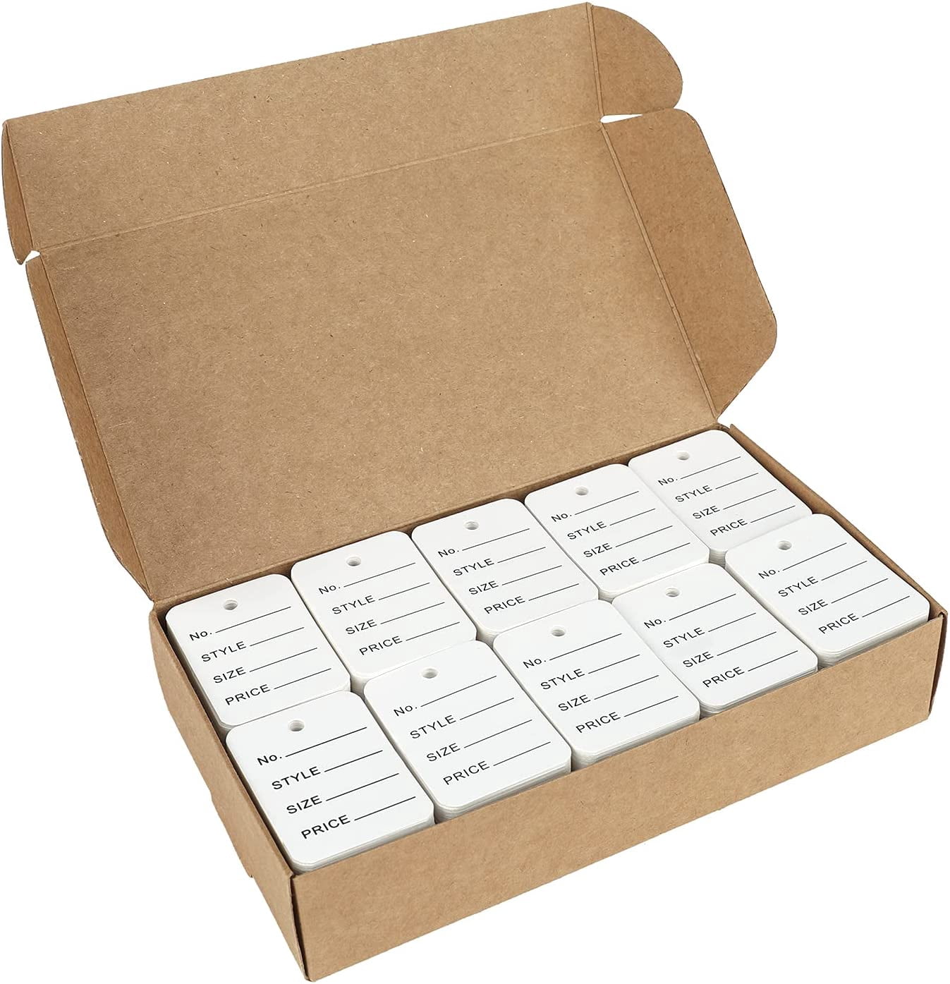 1000Pcs Price Tags, White Clothing Tag for Retail, Small Kraft Paper ...