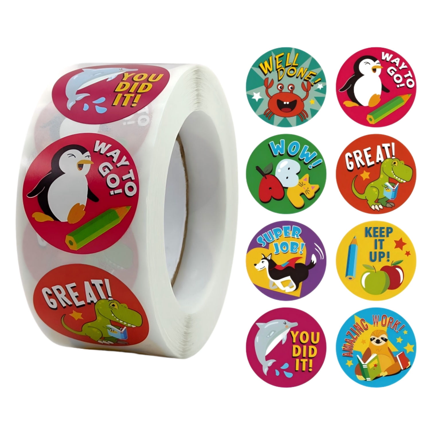 1000Pcs Reward Stickers for Kids,Multi-Design Small Motivational ...