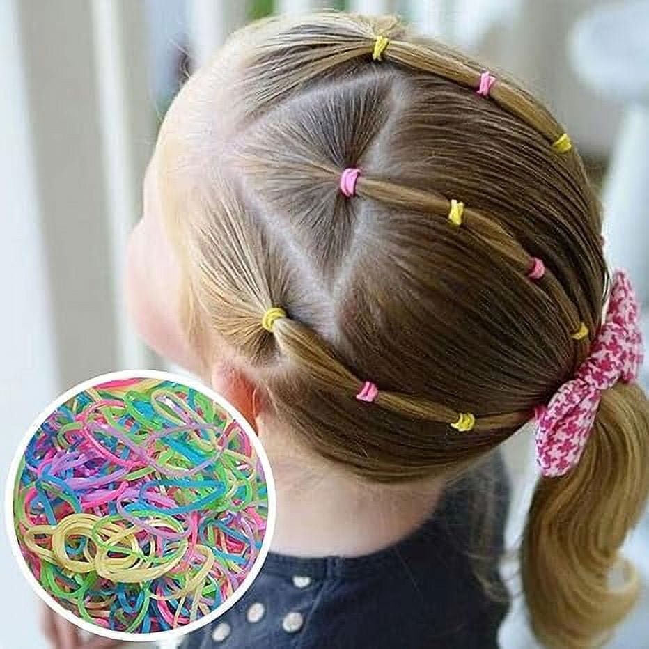 1000Pcs Rubber Bands for Hair, Small Rubber Bands, Multicolor Elastic Mini Hair Elastics Rubber ...