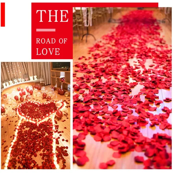 1000Pcs Silk Flower Petals Proposal Decorations Romantic Wedding Party ...