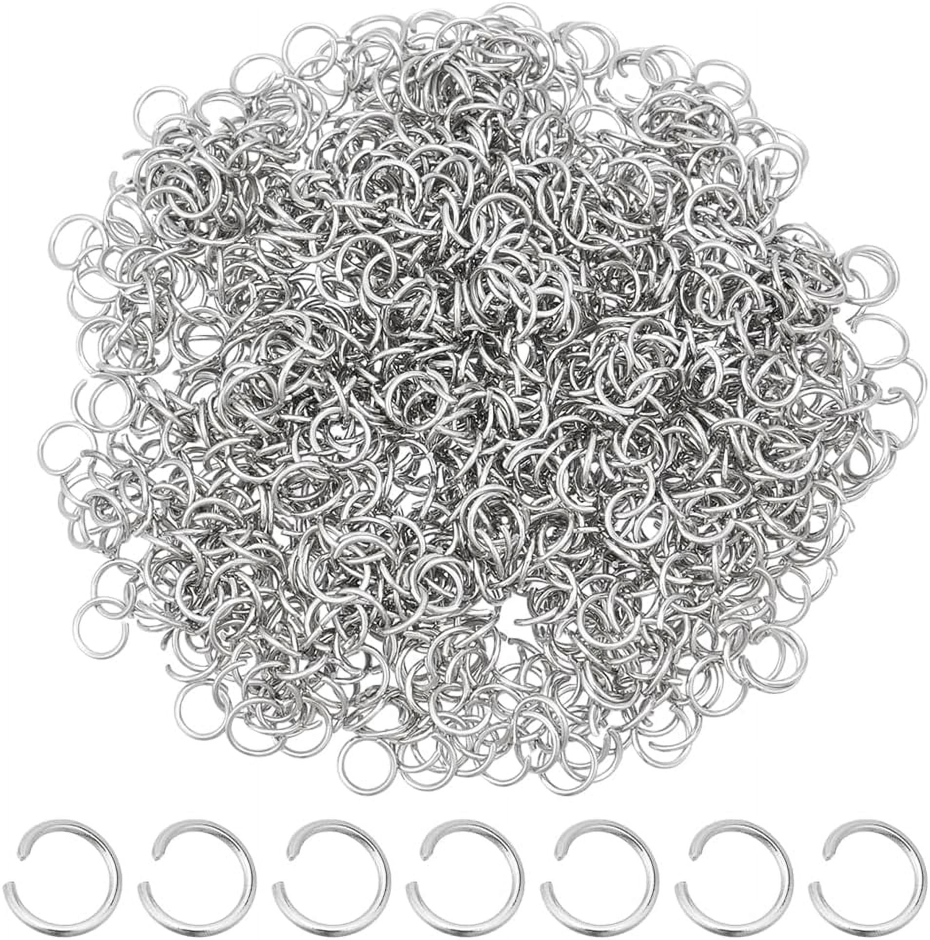 1000Pcs Stainless Steel Open Jump Rings 6mm Tiny Metal Rings Round Ring ...