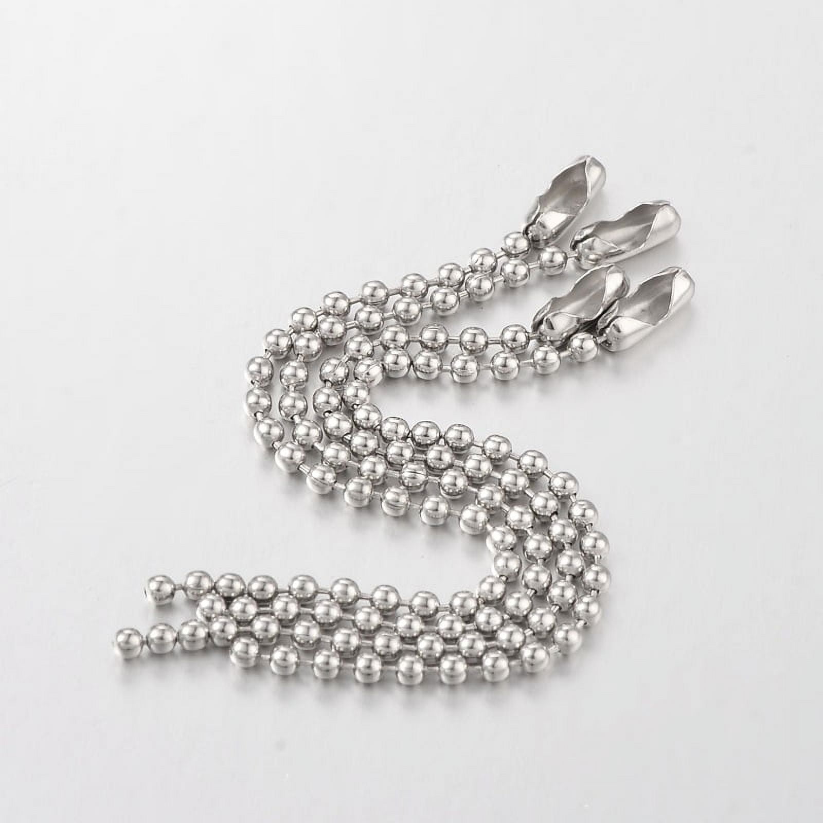1000Strand Iron Ball Chains Tag Chains Platinum 95~100x2.4mm - Walmart.com