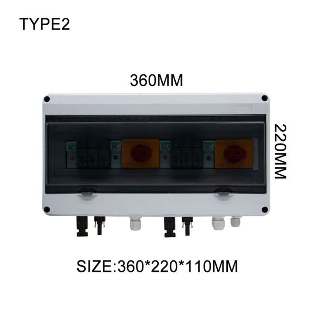 1000V 2 Input 2 Output 2 String Solar Pv Array Solar Photovoltaic Combiner Box - Walmart.com