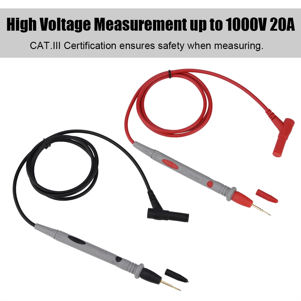 1000V 20A Digital Multimeter Probe Test Leads Ultra Sharp and Reliable ...