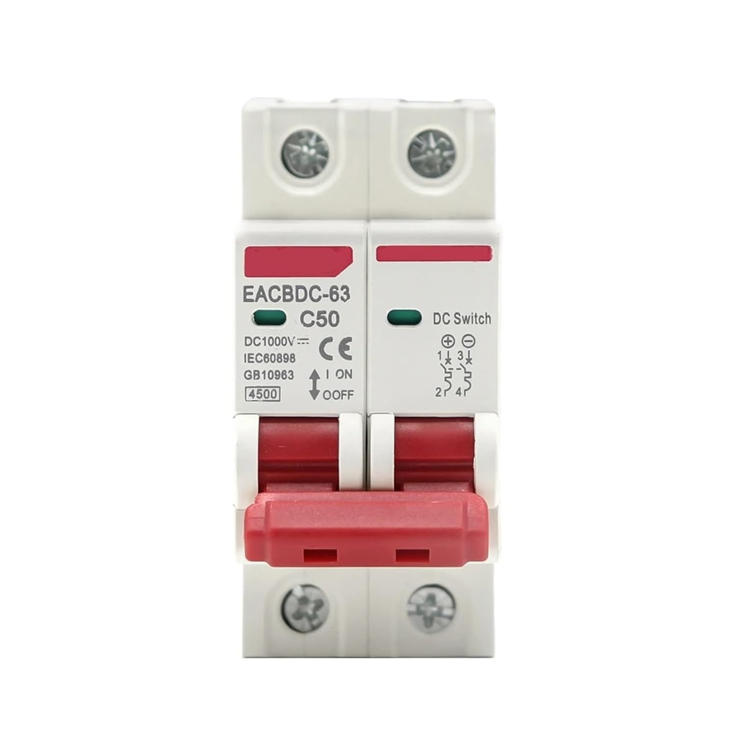 1000V Solar Mini Circuit Breaker Overload Protection Switch 6A/10A/16A/20A/25A/32A/40A/50A/63A ...