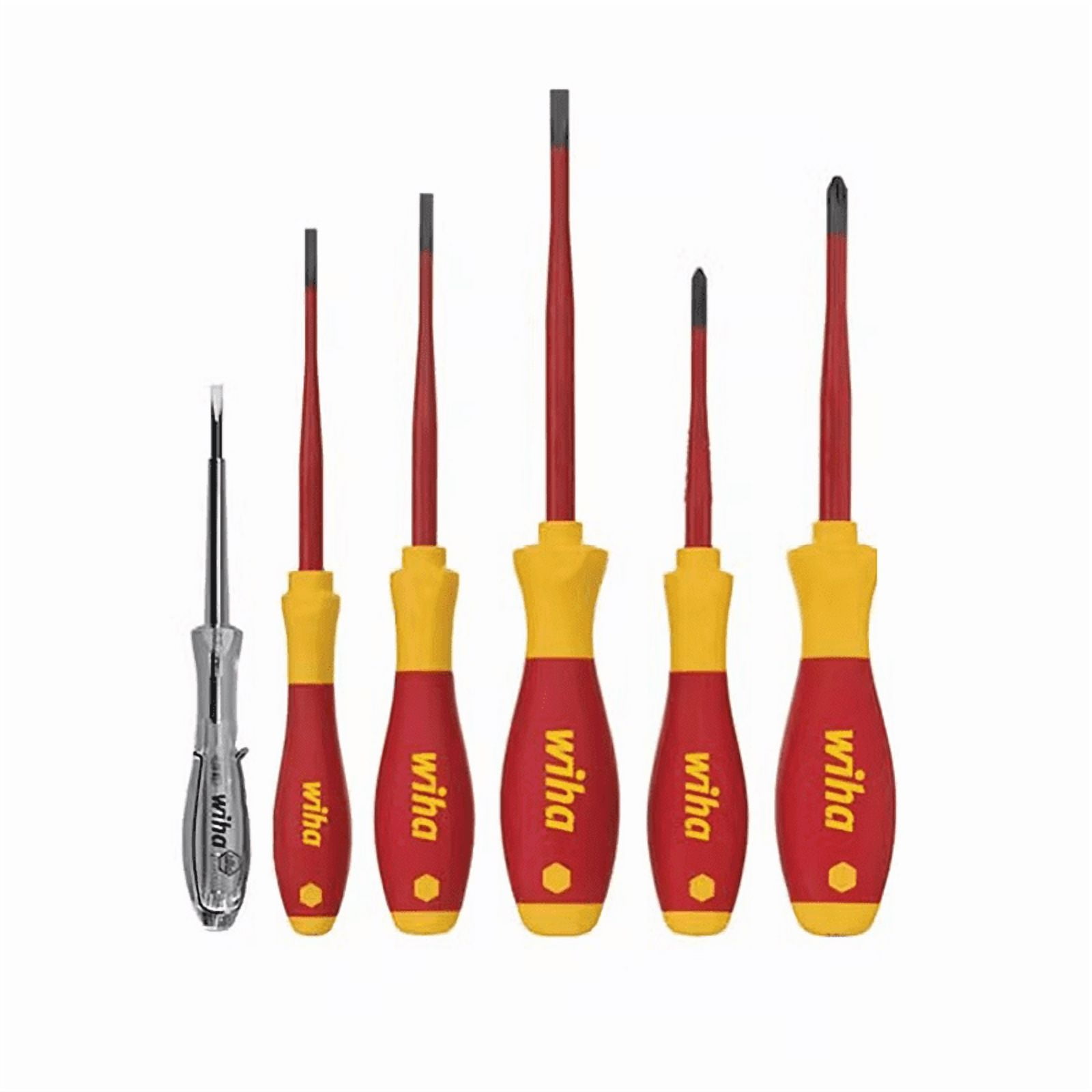 1000V VDE Screwdriver Set 6 Pcs SoftFinish Electric SlimFix Phillips ...