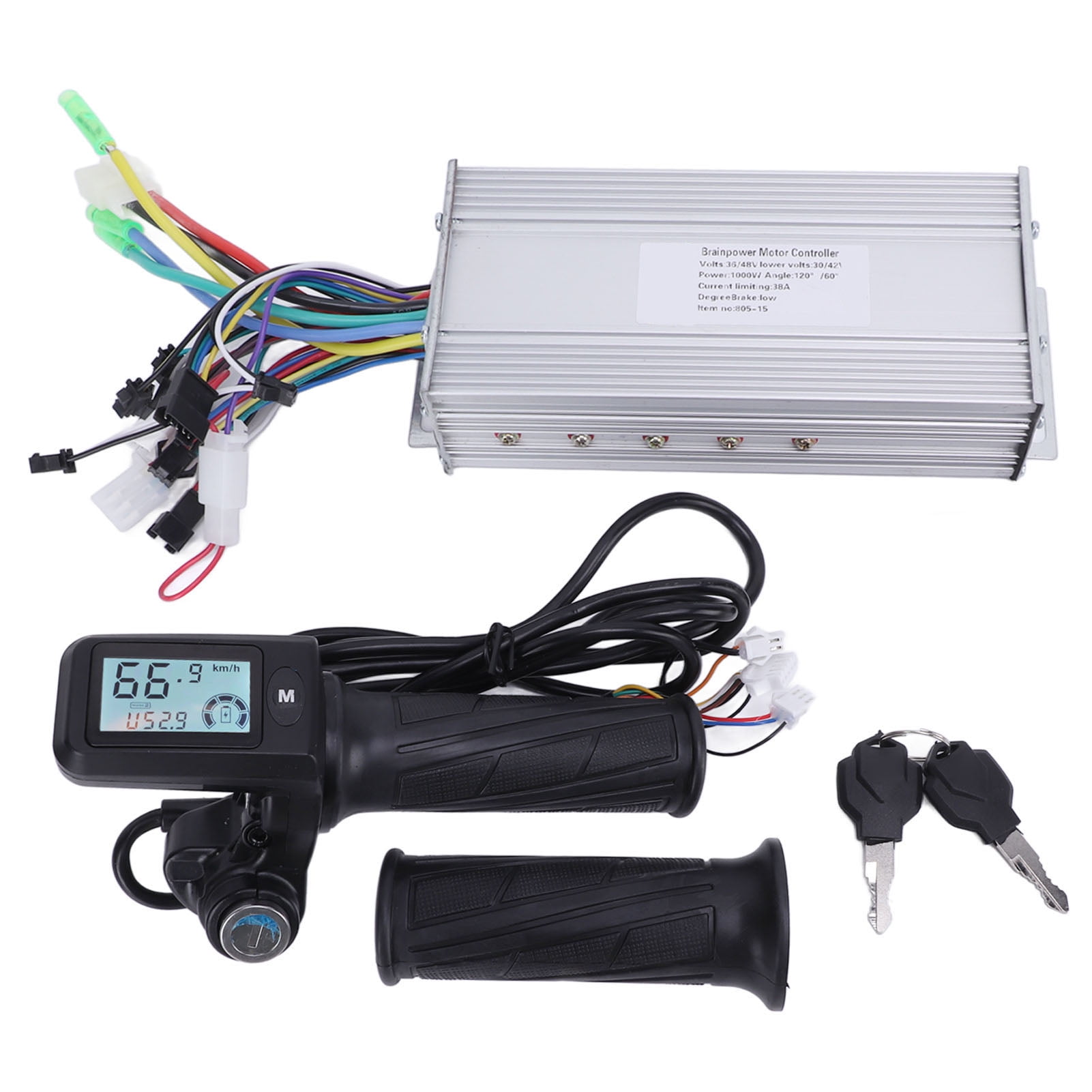 1000W 36V 48V Brushless Speed Motor Controller LCD Display Throttle ...