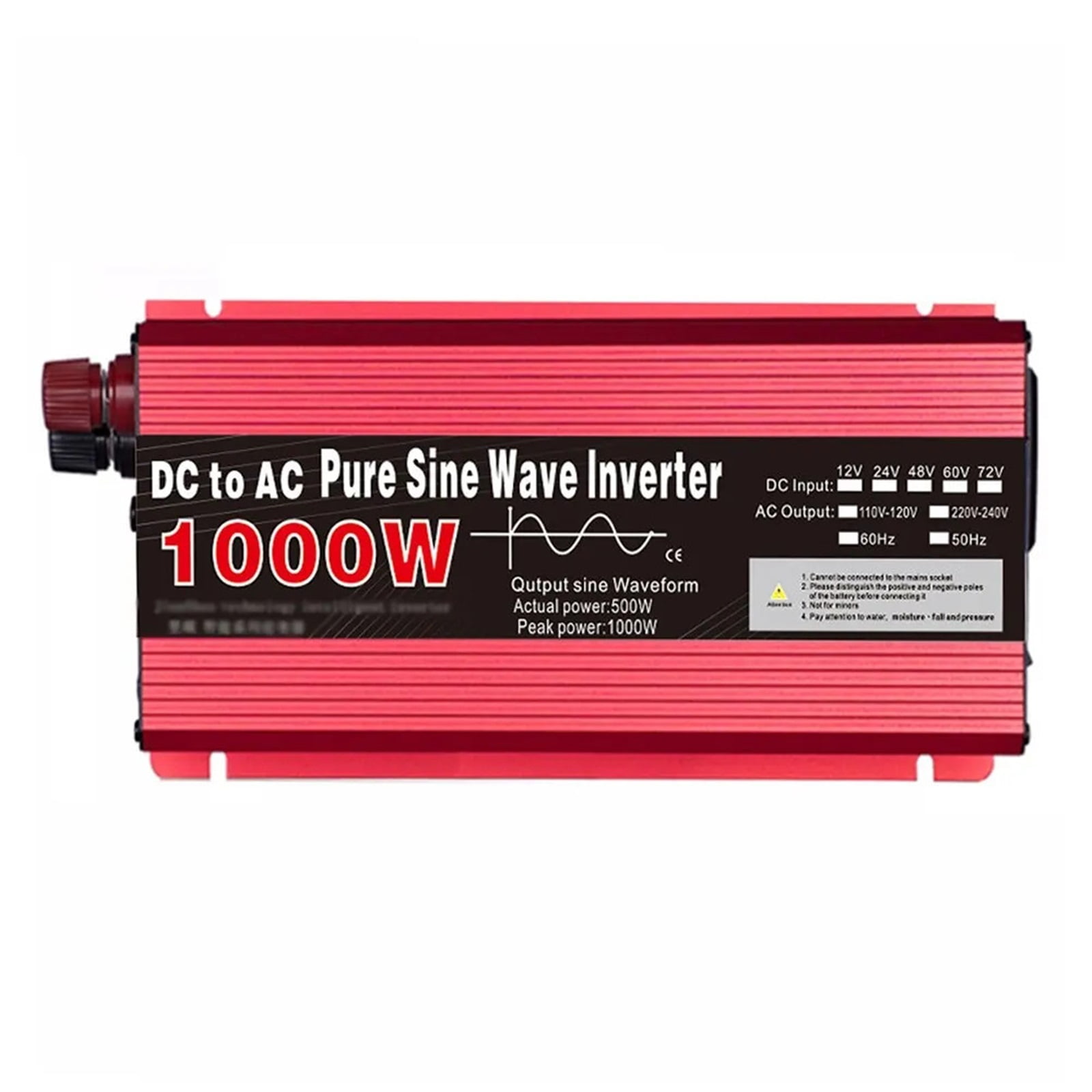 1000W Car Portable Power Bank Converter Solar Inverter Pure Sine Wave ...