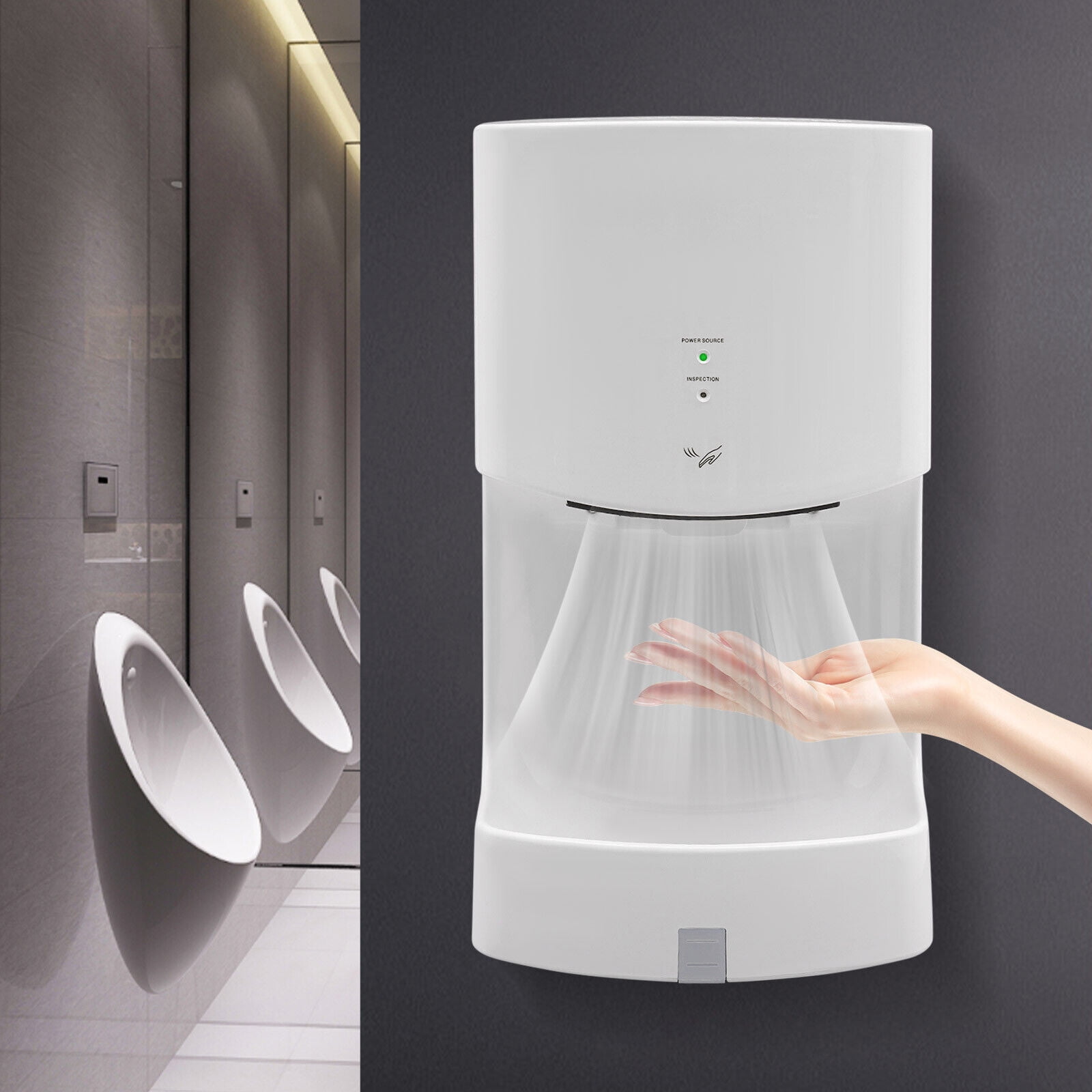 1000W Commercial Automatic Hand Dryer High Speed Hot Air Hand Blower ...