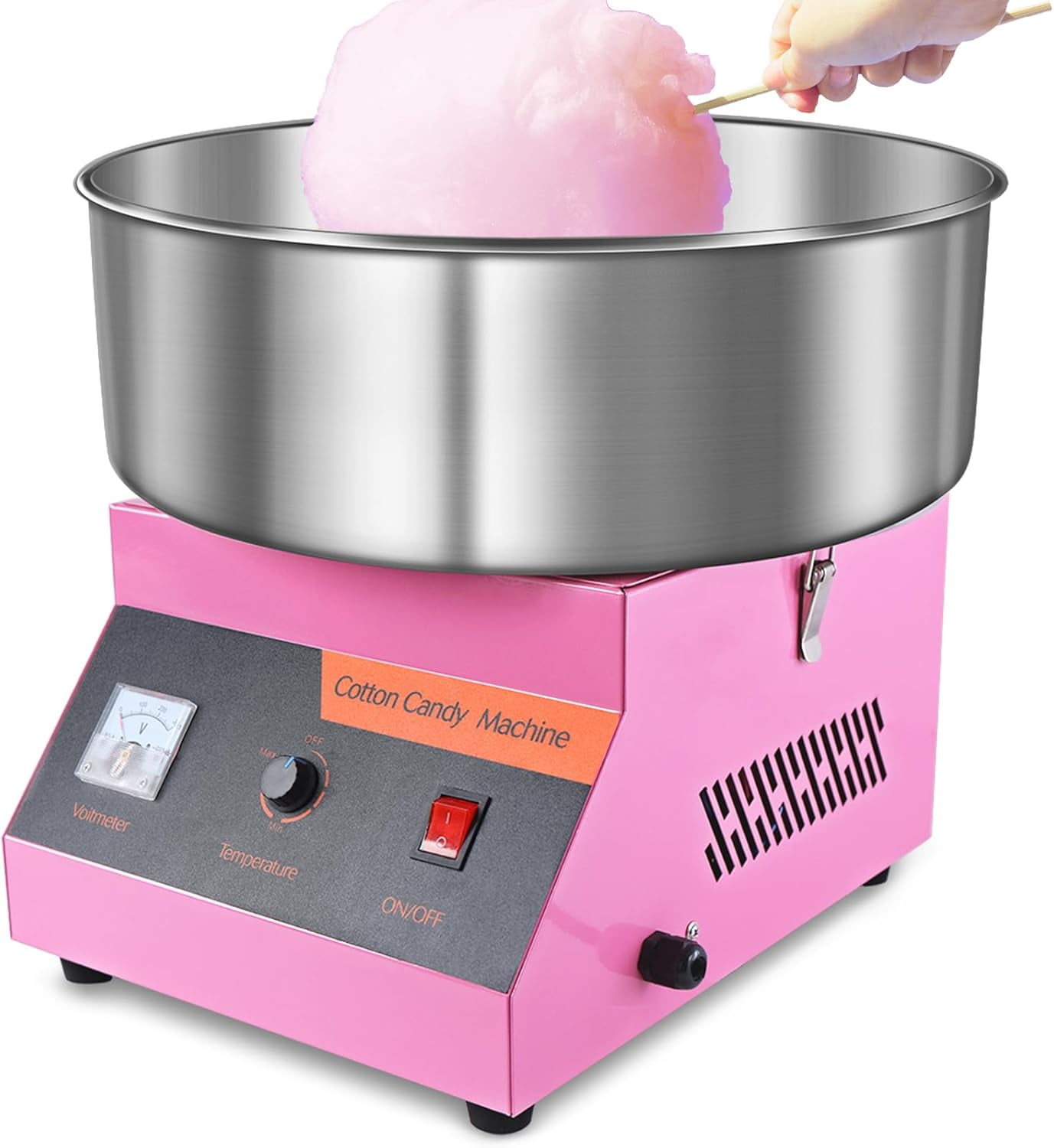 1000W Commercial Cotton Candy Machine with Stainless Steel Bowl, Sugar ...