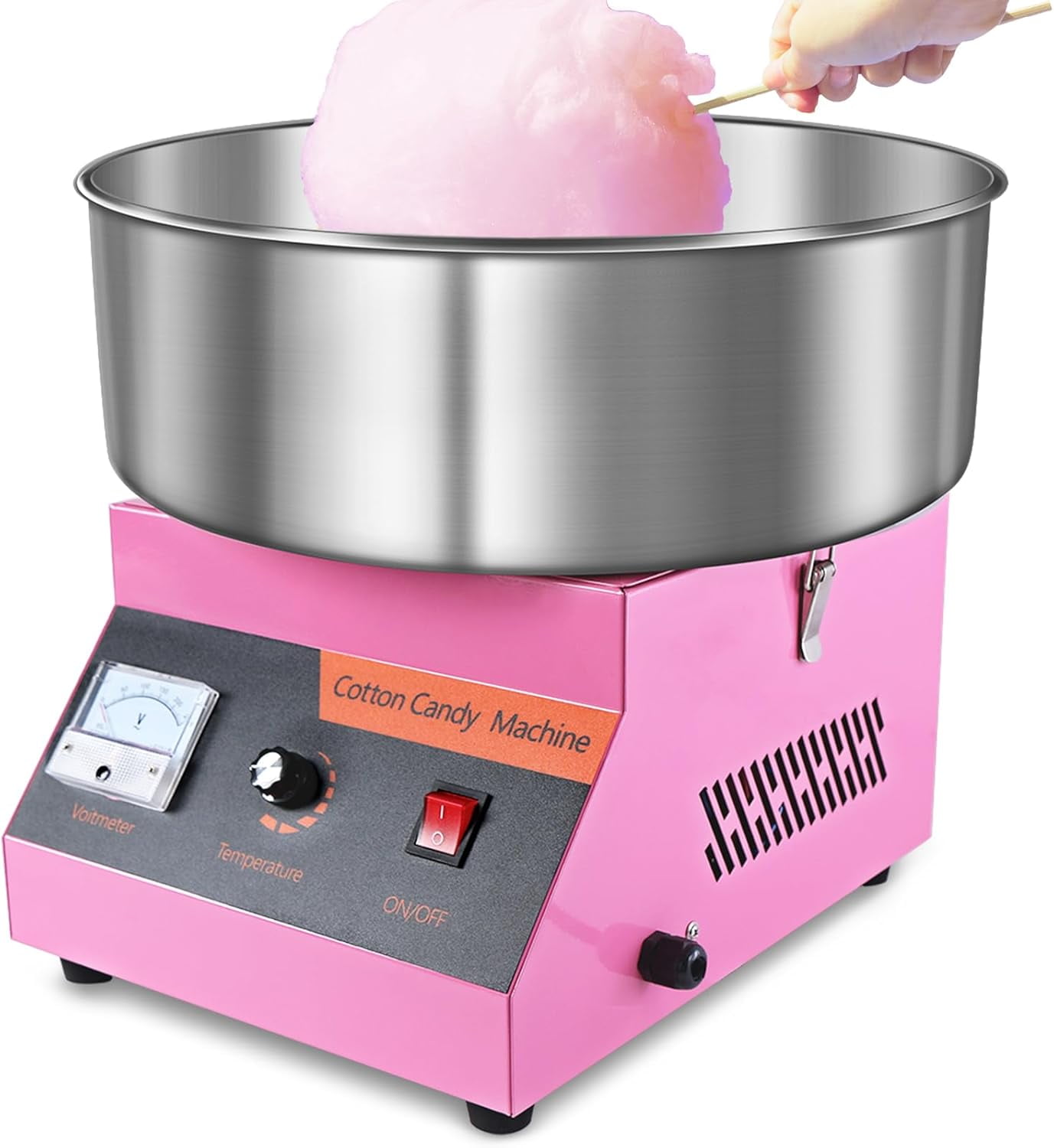 1000W Commercial Cotton Candy Machine with Stainless Steel Bowl, Sugar ...