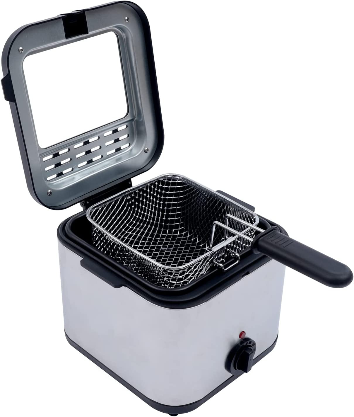 1000W Deep Fryer with Basket, Adjustable Control Temperature Stainless ...