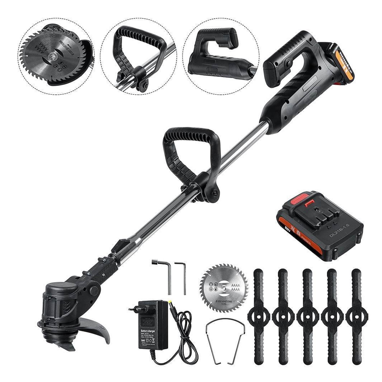1000w Electric Grass Trimmer Powerful Trimmers Brush Cutter Lawn Mower Cordless Cutting Machine