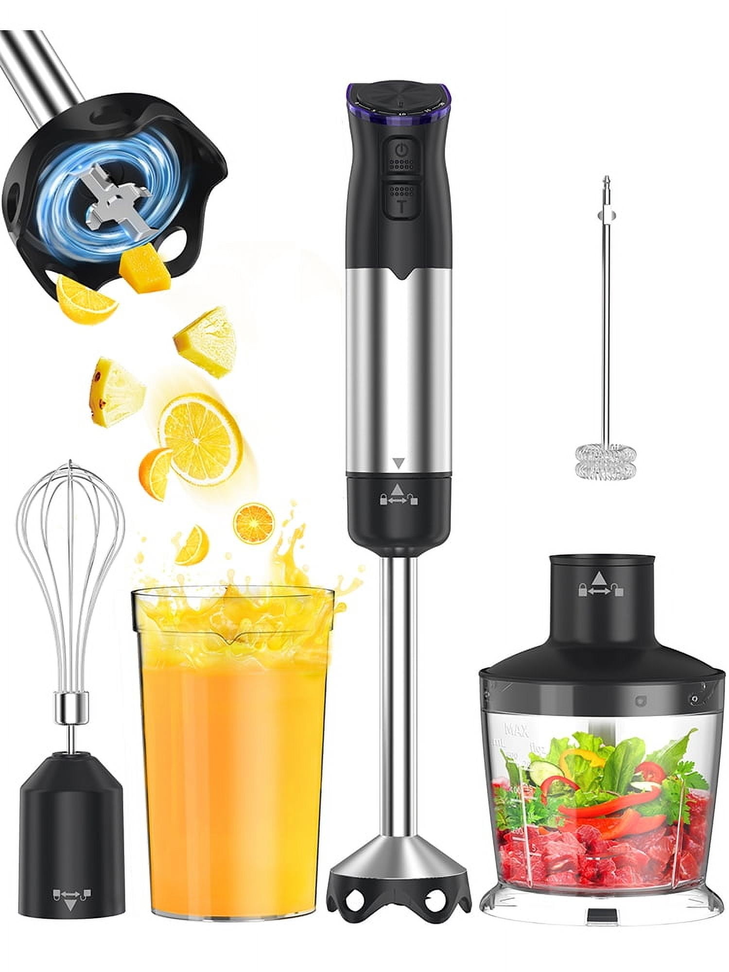 1000W Electric Immersion Handheld Blender, 5 in 1 Kitchen Hand Blender ...