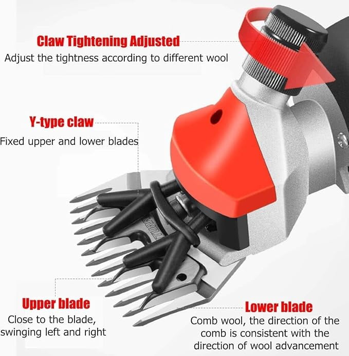 1000W Electric Sheep Pet Hair Clipper Shearing Kit,Shear Wool Cut Goat ...