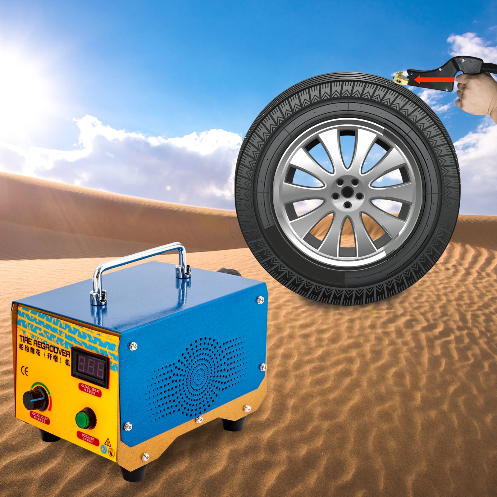 1000W Electric Truck Tire Groover Rubber Cutter Regroover Tyre Grooving ...