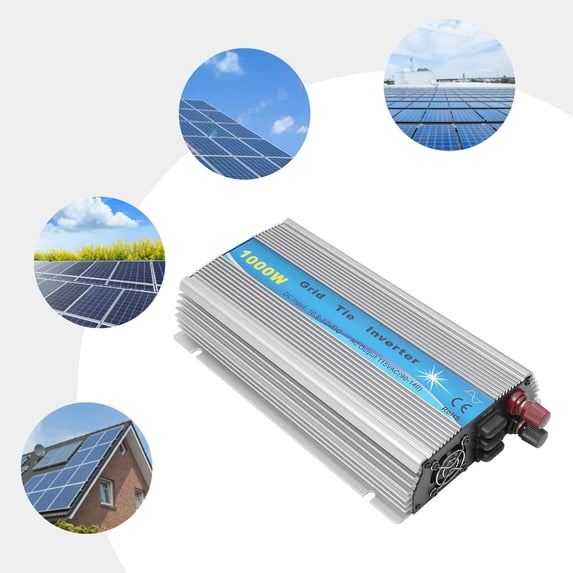 1000W Grid Tie Inverter MPPT Pure Sine Wave DC10.8-32V Solar Input AC90 ...
