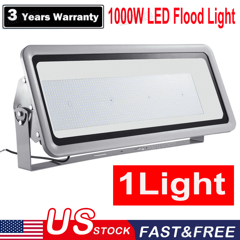 1000W LED Flood Light Cool White Outdoor Stadium Soccer Field Arena ...