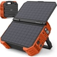 1000W Portable Power Station with Built-in Solar Panel, 614Wh LiFePO4 ...