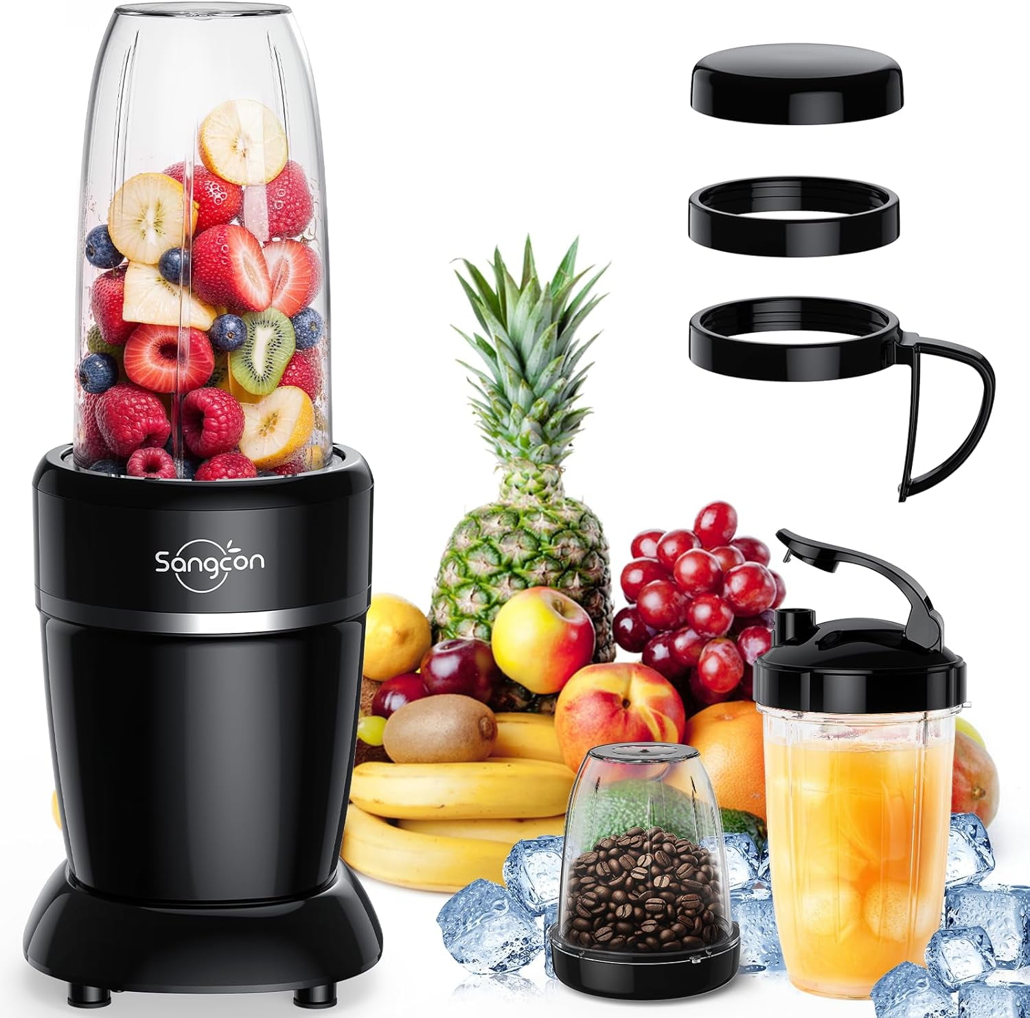 1000W Smoothie Blender for Kitchen, for Smoothies with (3) Cups (2 ...