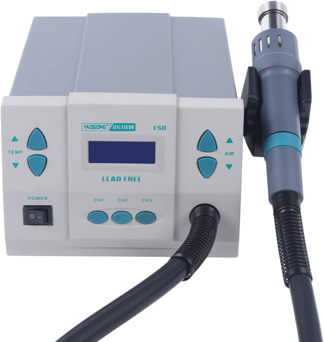 1000W Soldering Hot Gun Air Brushless Turbo Fan Heat Gun Precise ...