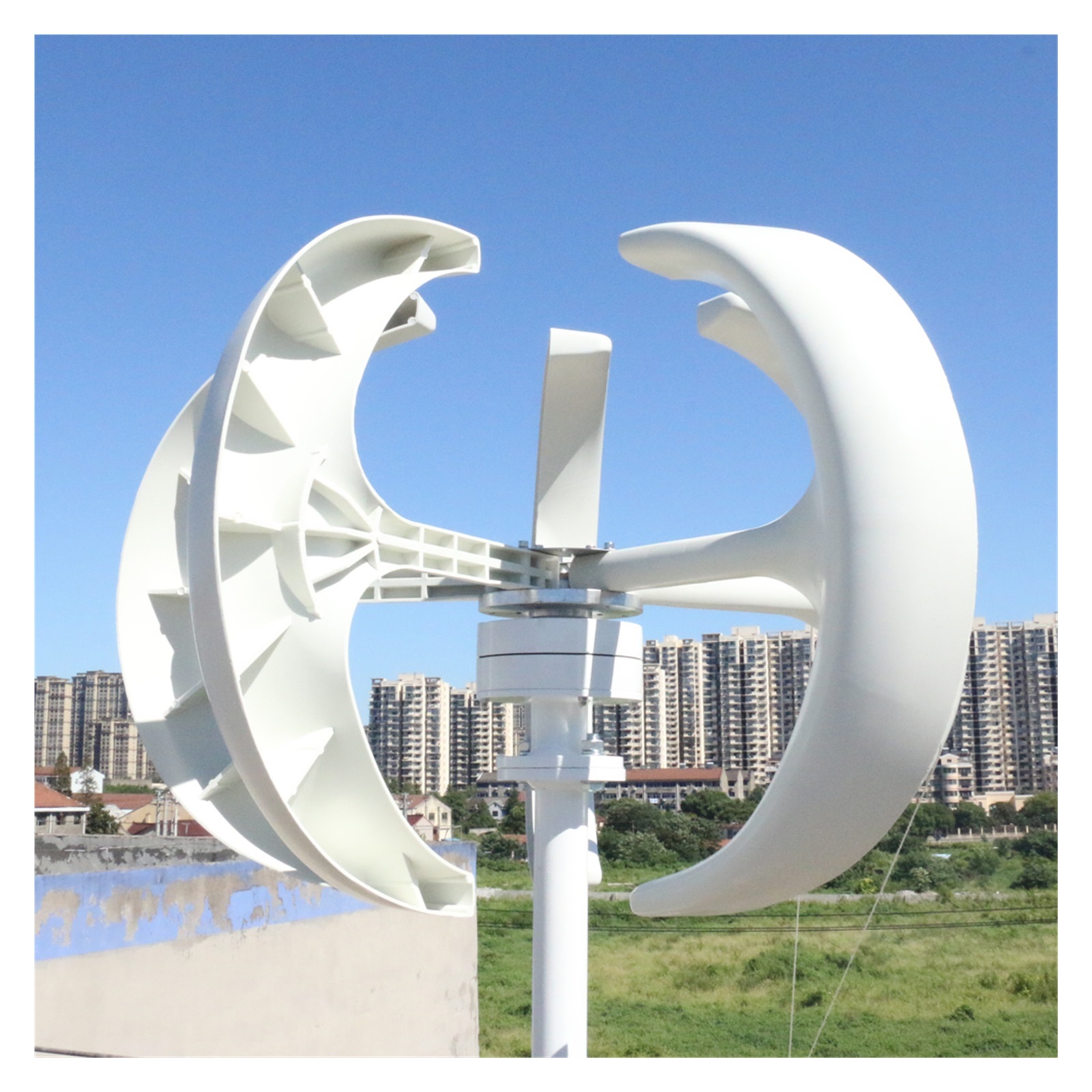 1000W Vertical Axis Wind Turbine Generator 1KW 12V 24V 48V With MPPT ...