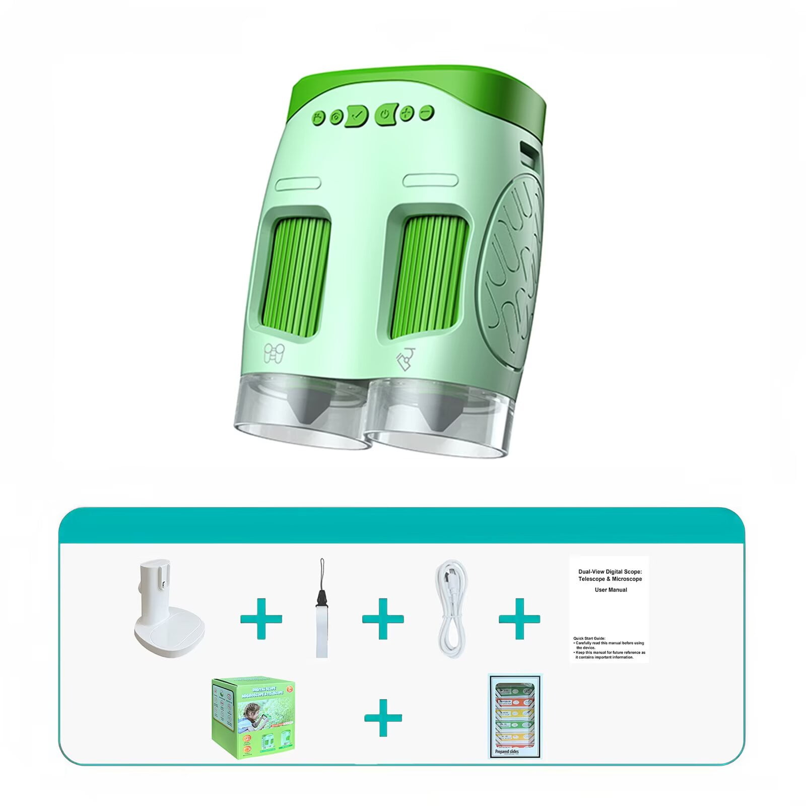 1000X HD Rechargeable Kids Microscope 4K 2" LCD – with Camera Telescope ...