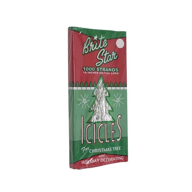 1000ct Silver Tinsel Icicle Strand Christmas Decorations 18" - Walmart.com