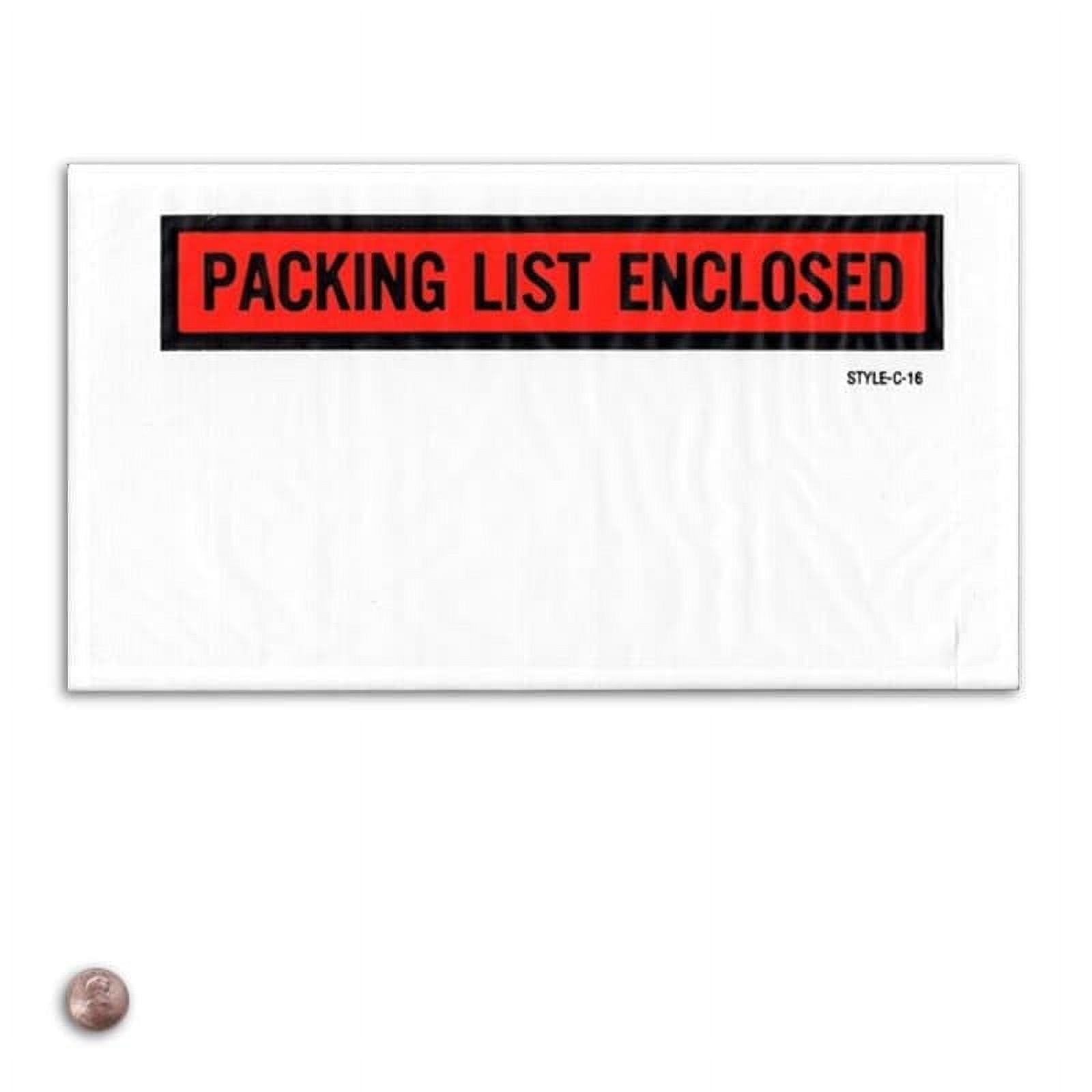 1000ea - 5 1/2" X 10" Packing List Envelope (#c16 1000/Box) - Walmart.com