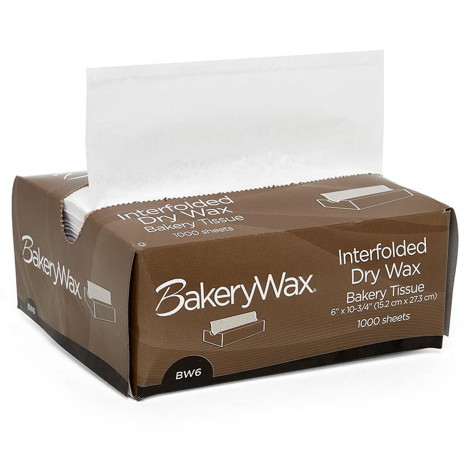 1000ea - 6 X 10-3/4 White Interfolded Dry Wax Bakery Tissue by Paper ...