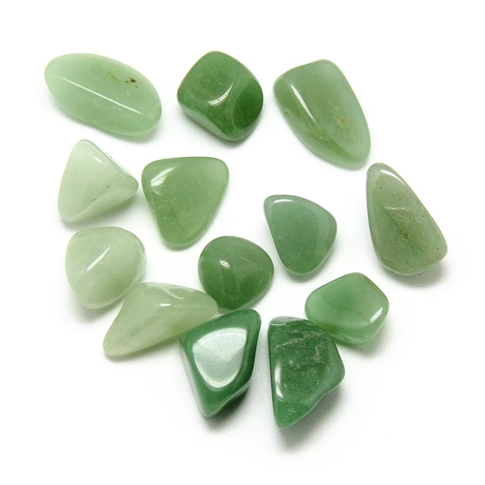 1000g Natural Green Aventurine Gemstone Beads Tumbled Stone Healing Stones for 7 Chakras ...
