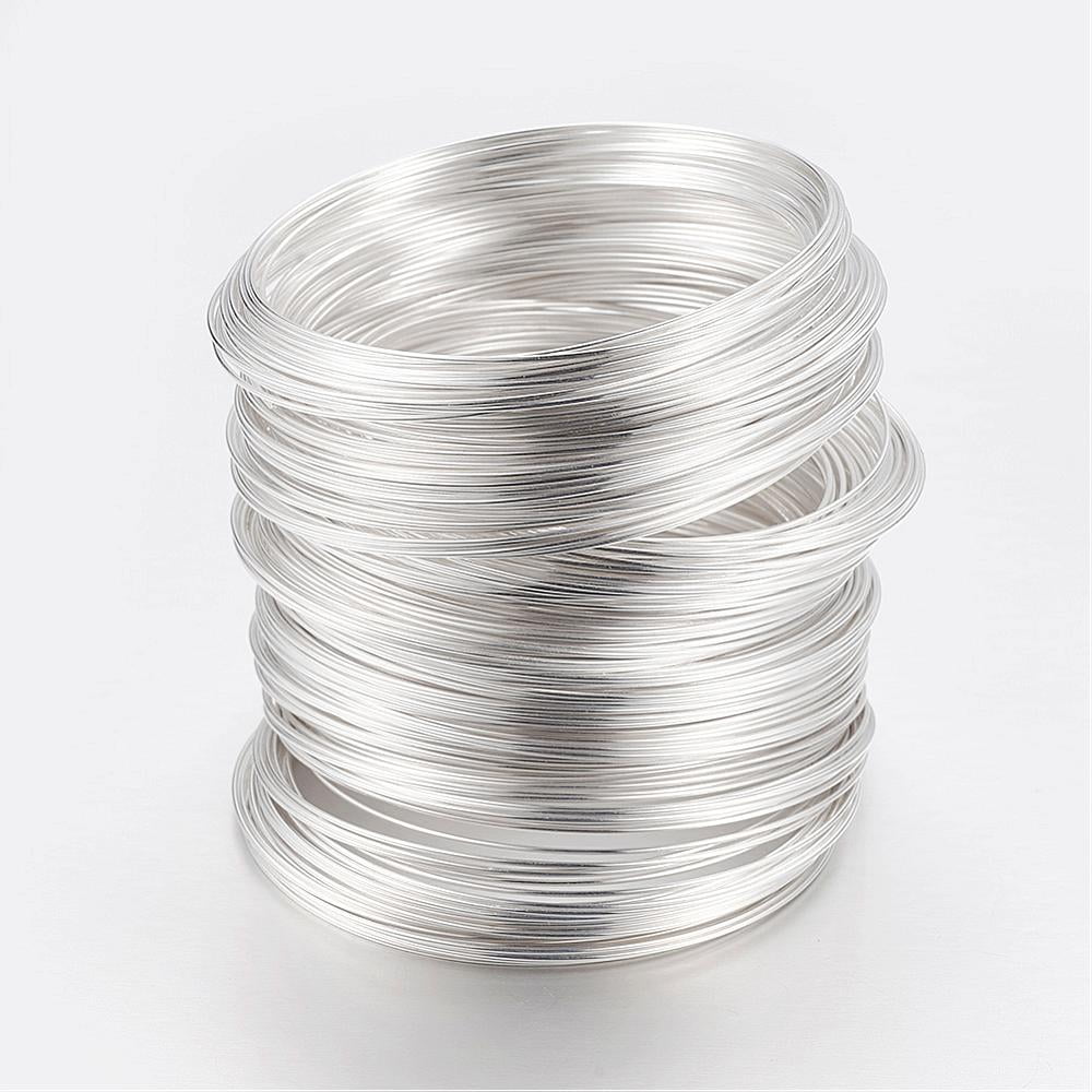 1000gs Carbon Steel Memory Wire for Bracelet Making Silver 0.6mm(22 ...