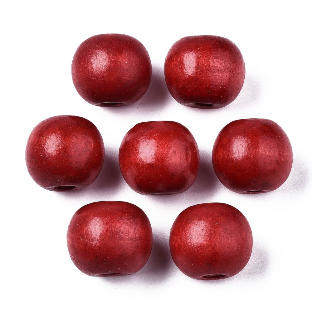 1000gs Spray Painted Natural Wood Beads Macrame Beads Large Hole Lead ...