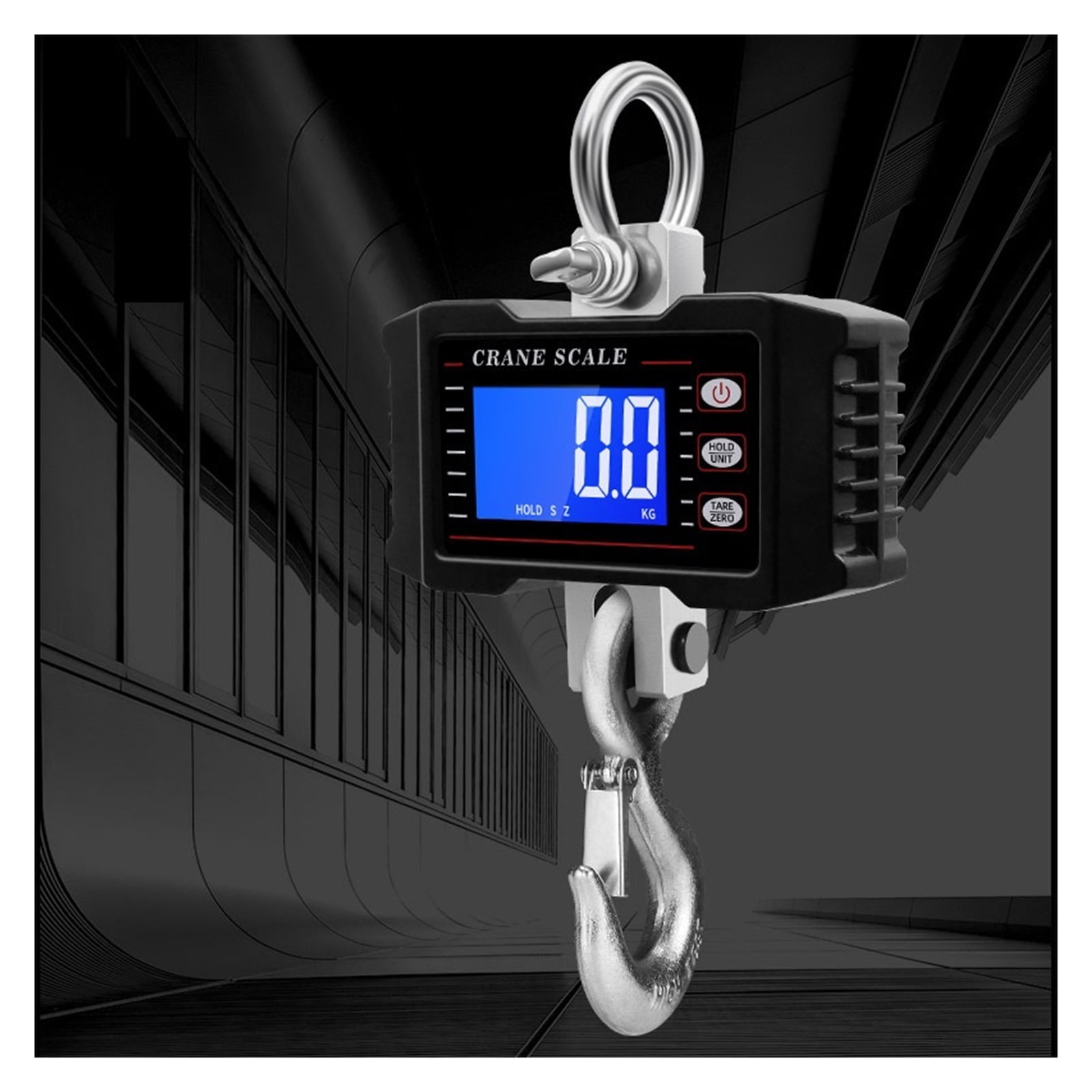 1000kg/2204lbs Digital Hanging Scale Portable Heavy Duty Crane Scale ...