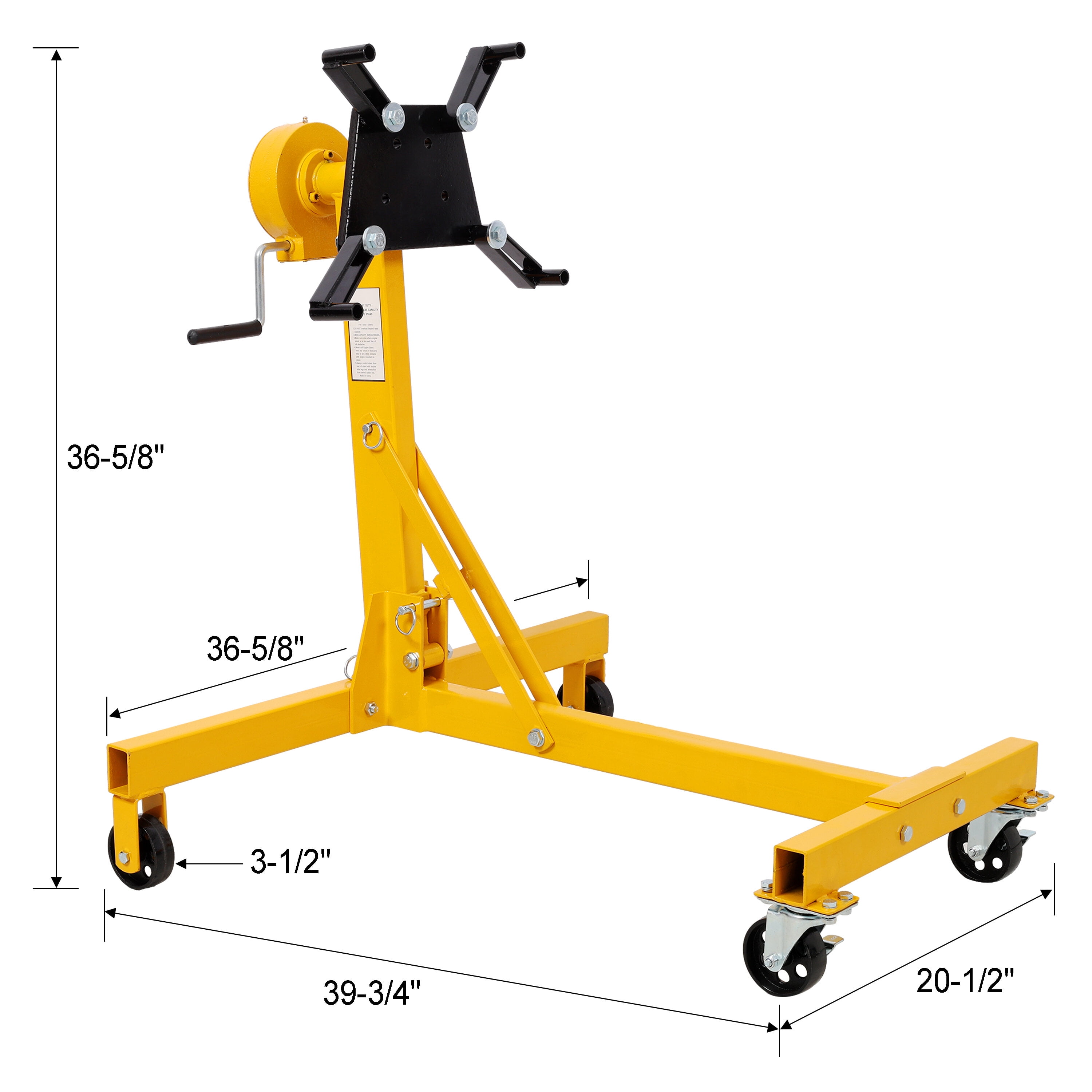 1000lbs Folding Engine Stand,Geared Rotating Head,360 Degree Adjustable ...