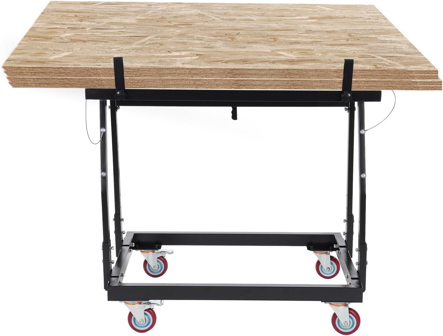 1000lbs Tilting Panel Carts with Rubber Swivel Casters,Black Panel ...