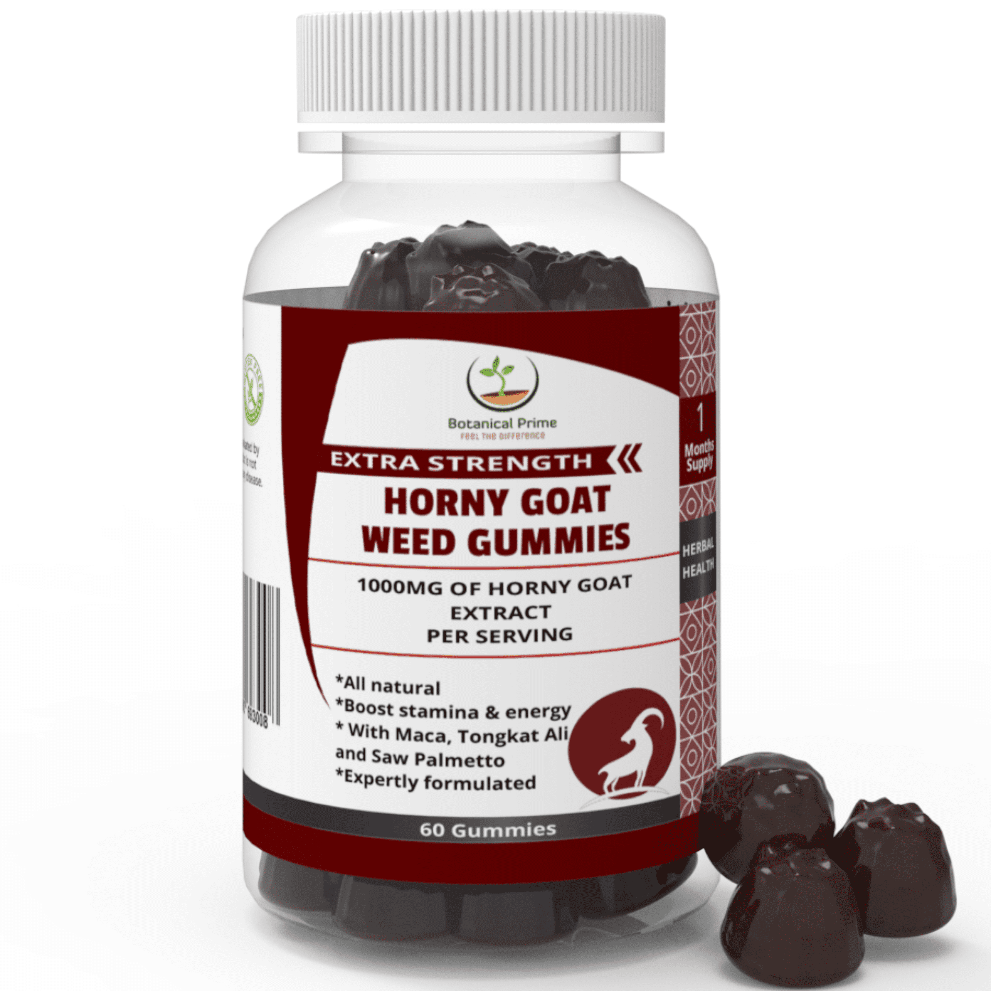 1000mg Horny Goat Weed Gummies | Energy & Stamina Boost | Fatigue ...