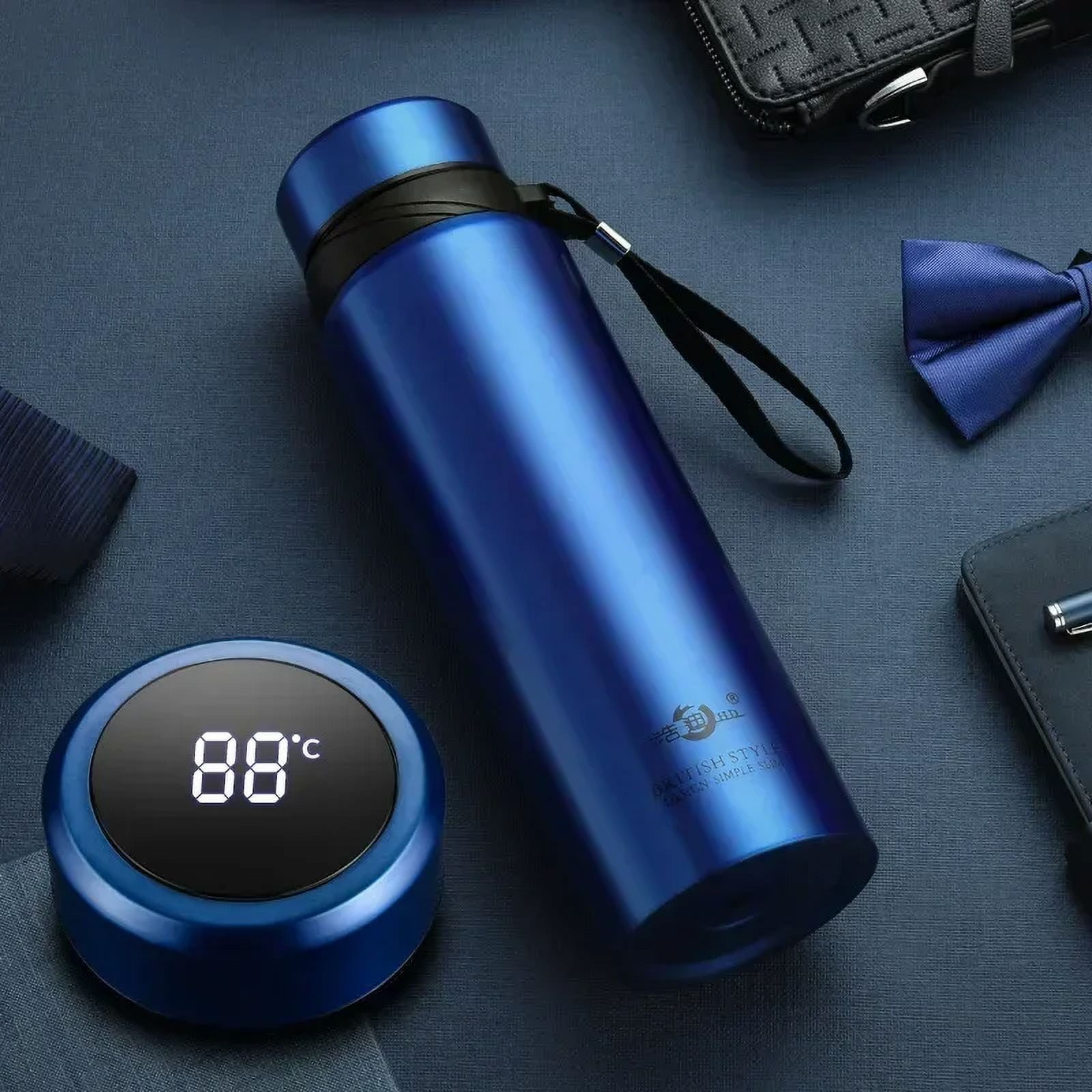 1000ml 1800ml Vacuum Thermal Flask Smart Temperature Display Water Bottle 304 Stainless Steel ...