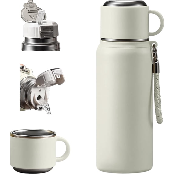 1000ml 3-in-1 Double wall vacuum Leakproof stainless steel wide mouth ...