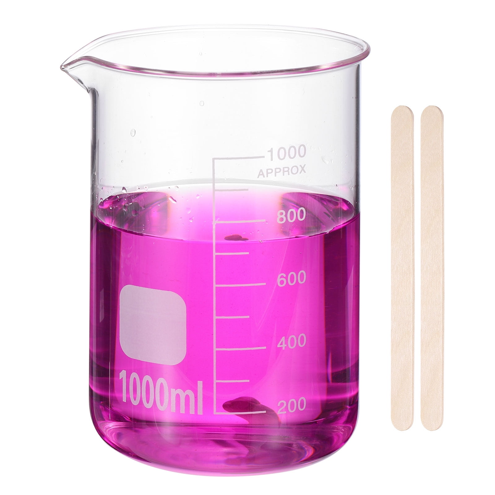 1000ml Glass Beaker, Measuring Glass Beaker Graduated Borosilicate Lab ...